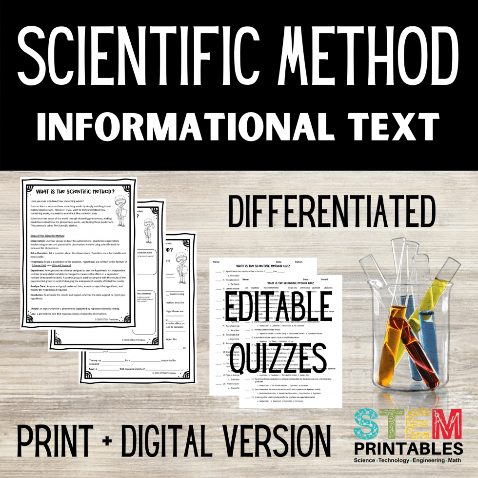 Scientific Method Differentiated Reading Passages | Distance Learning ...