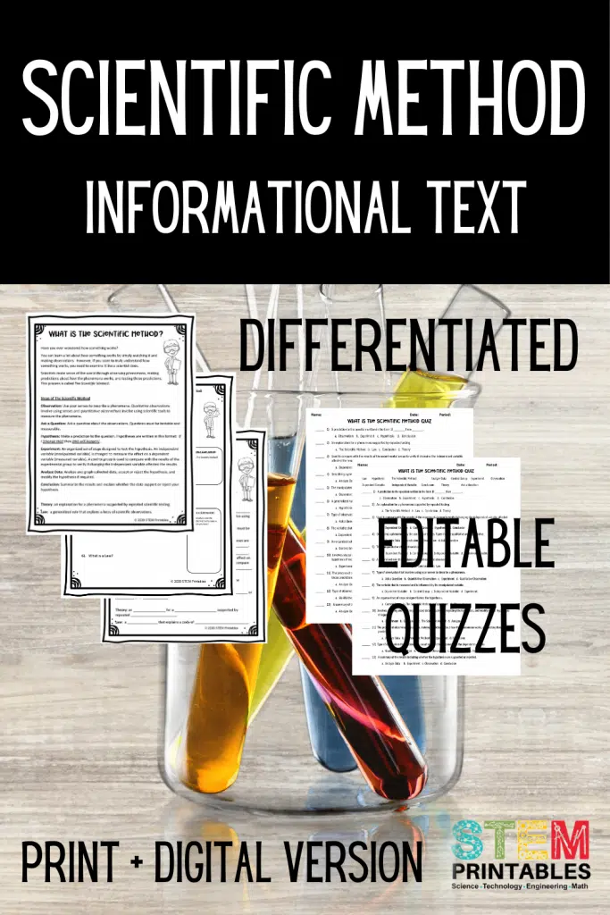 Scientific Method Differentiated Reading Passages | Distance Learning ...